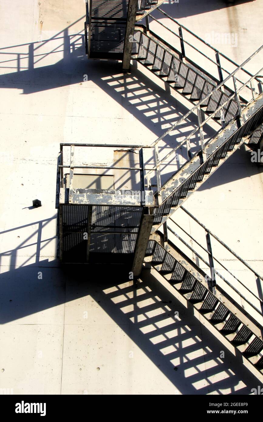 Rusted fire stairs hi-res stock photography and images - Alamy