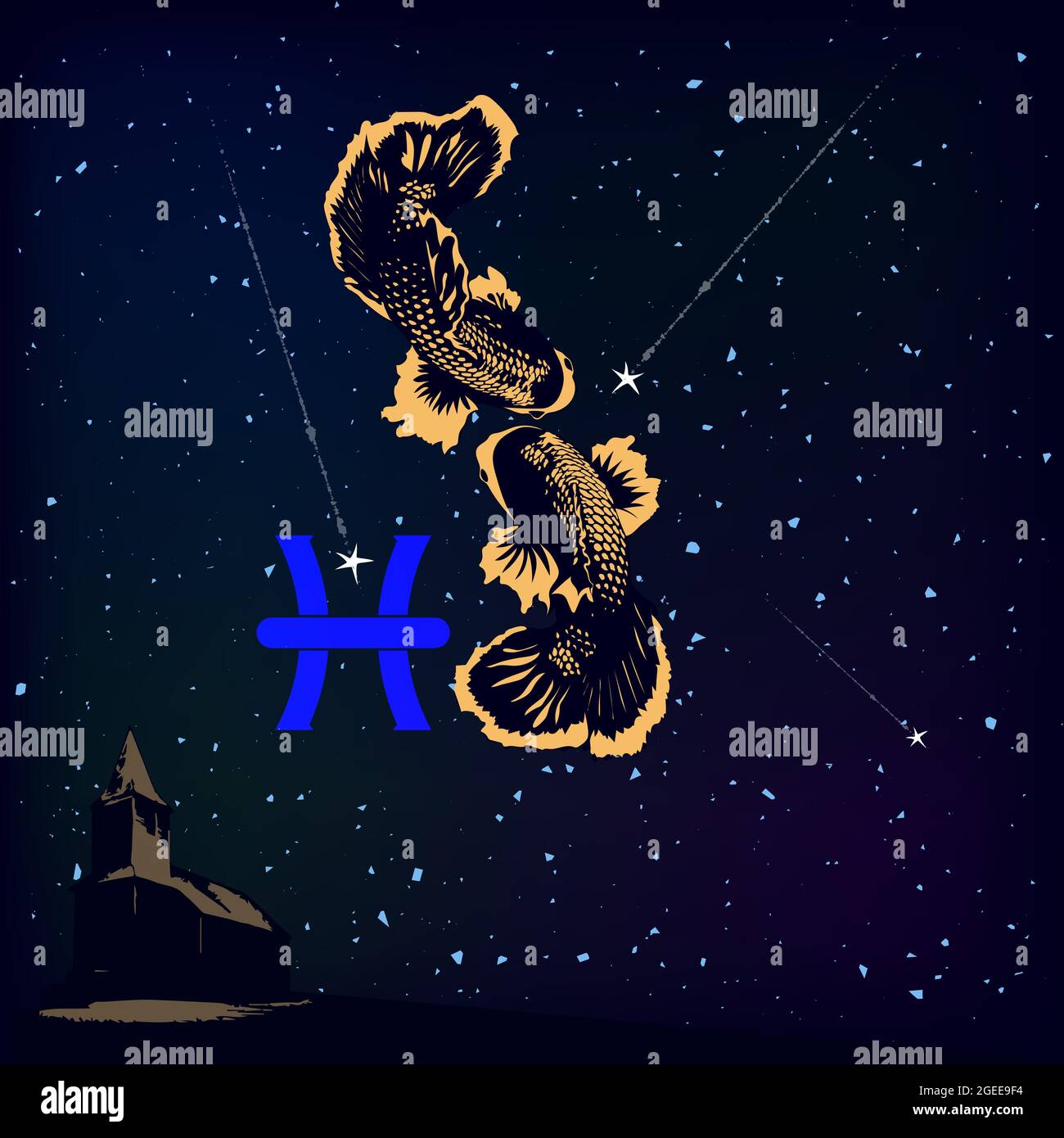 Pisces symbol hi-res stock photography and images - Alamy