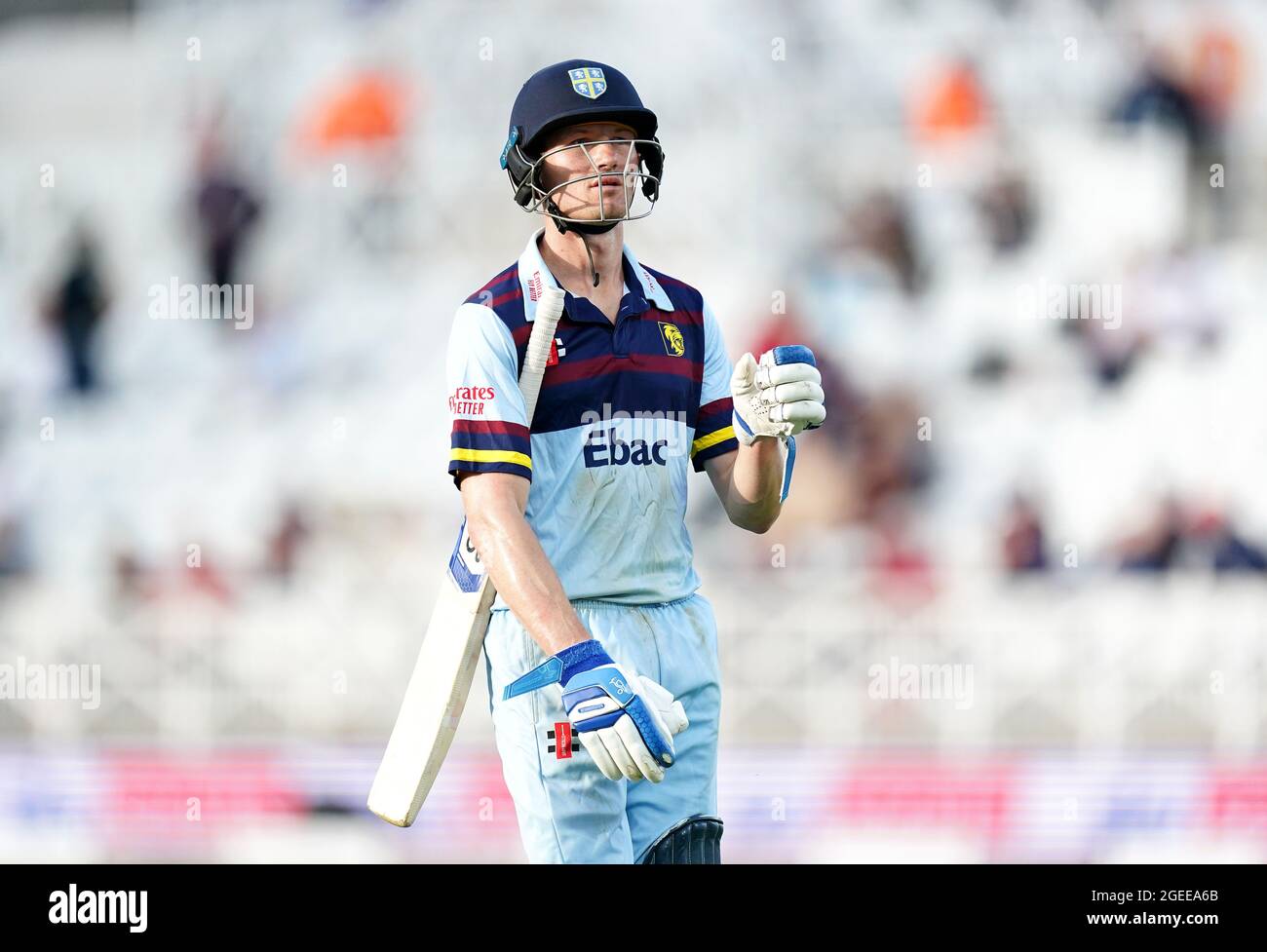 Durham's Cameron Bancroft leaves the field after being dismissed by ...
