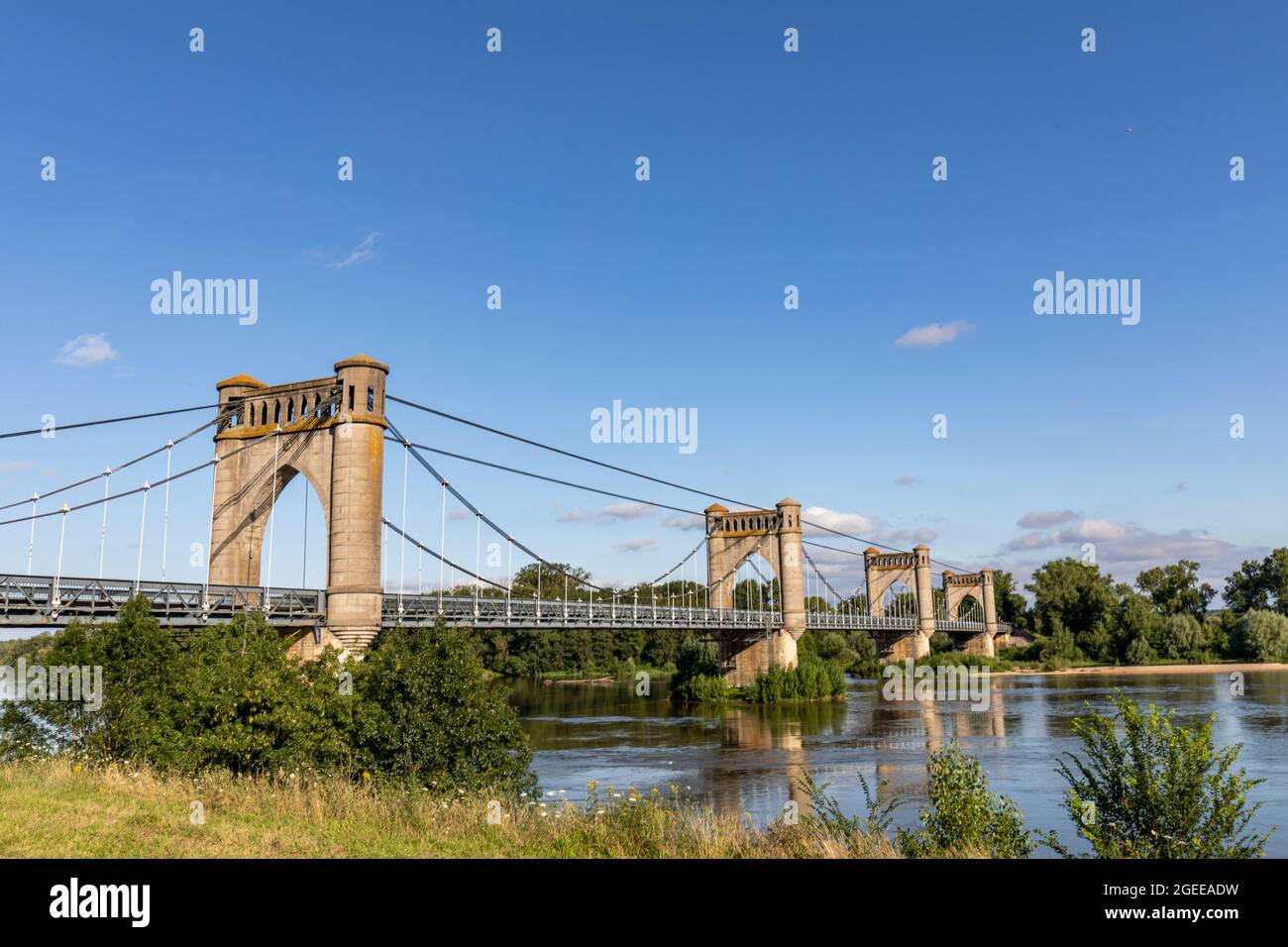 Langeais bridge over Loire River, Loire Valley, France Stock Photo - Alamy