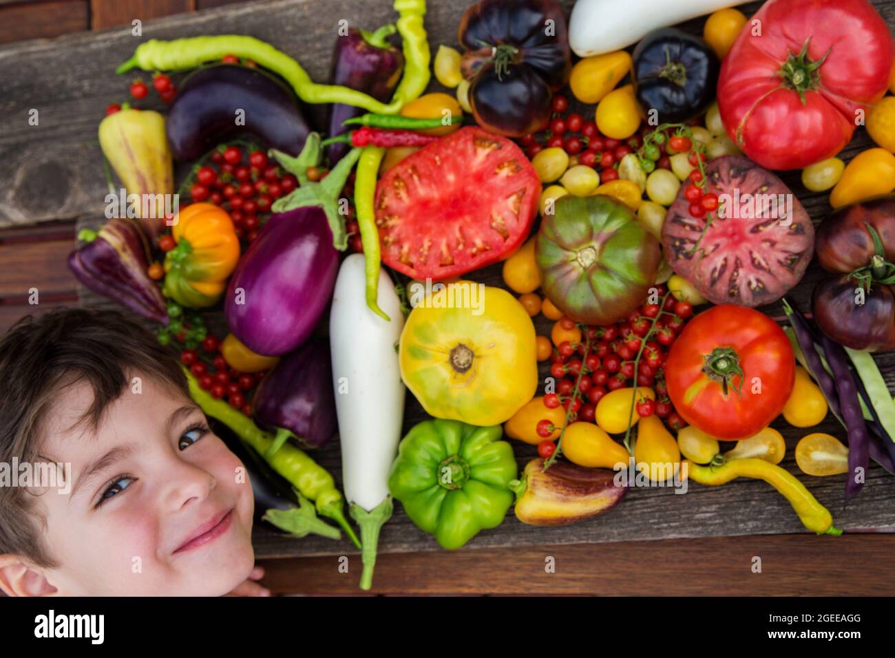 Heirloom vegetable full of colors and taste Stock Photo - Alamy