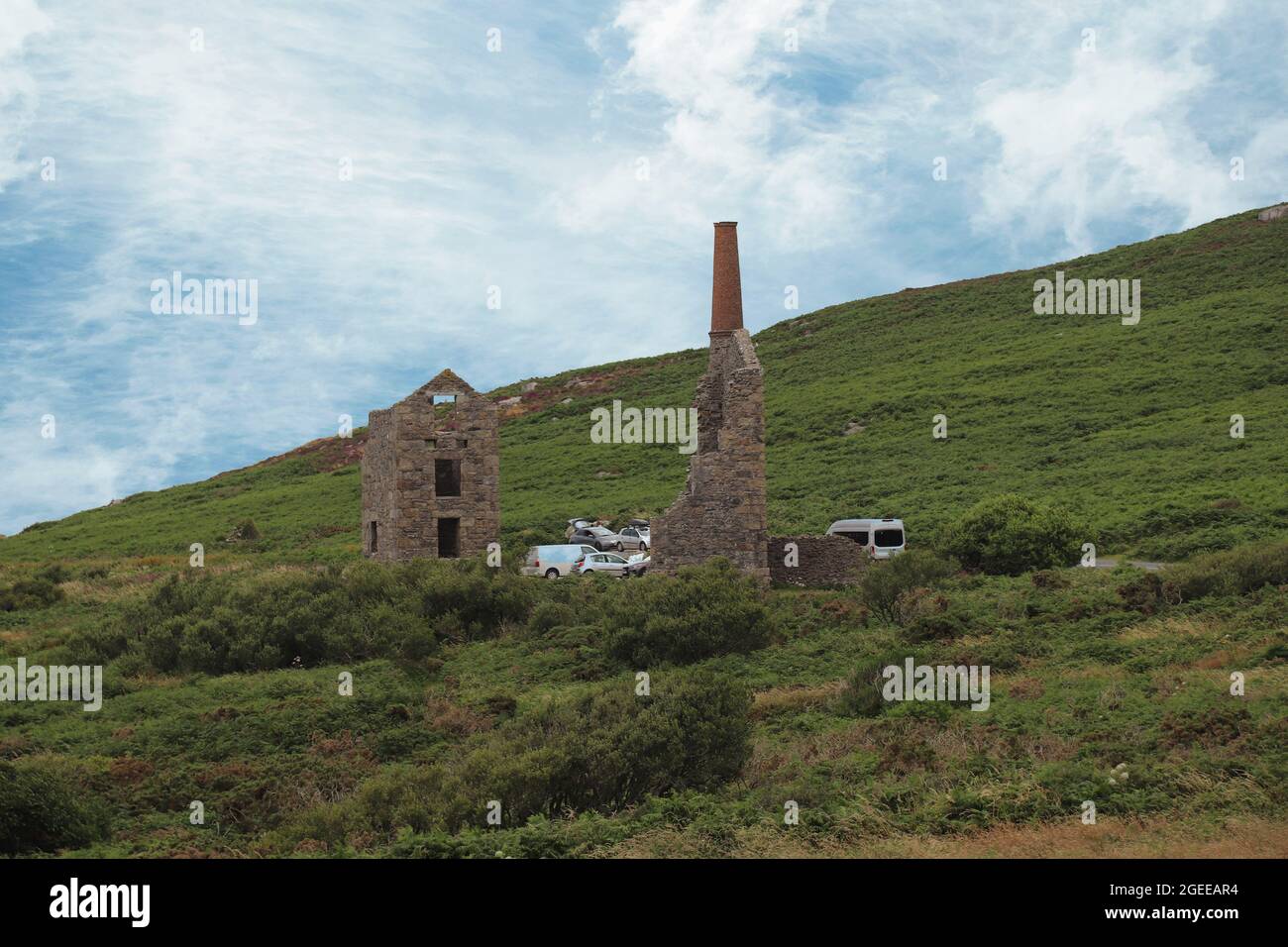 The mining landscape Cornwall, UK. A World Heritage Site Stock Photo ...