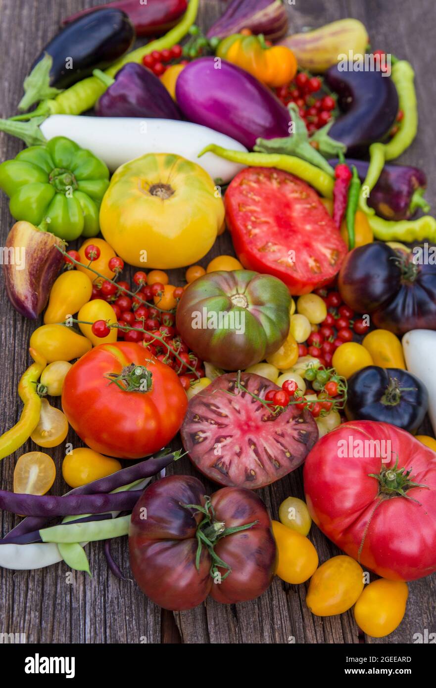 Heirloom vegetable full of colors and taste Stock Photo - Alamy