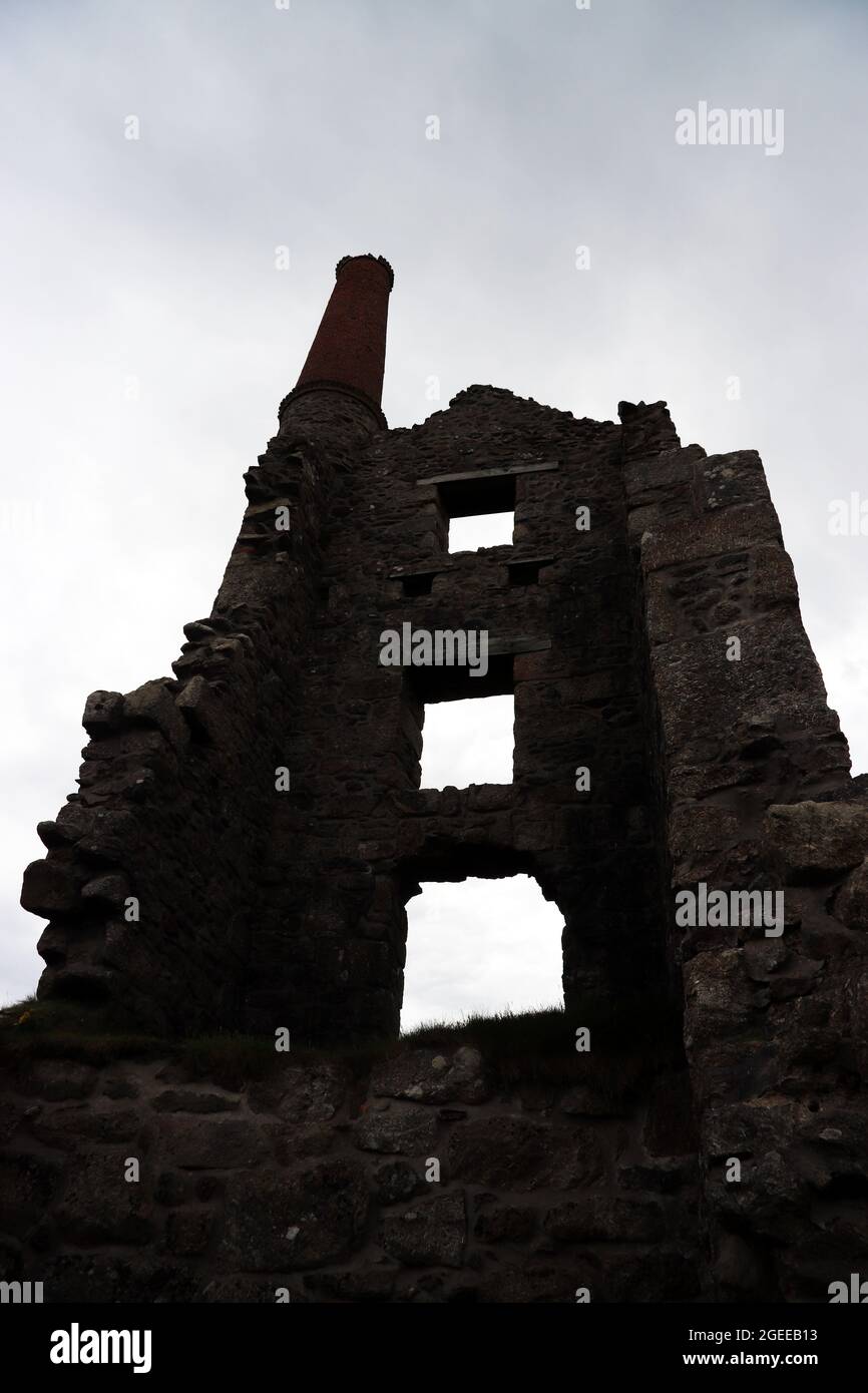 The mining landscape Cornwall, UK. A World Heritage Site Stock Photo ...