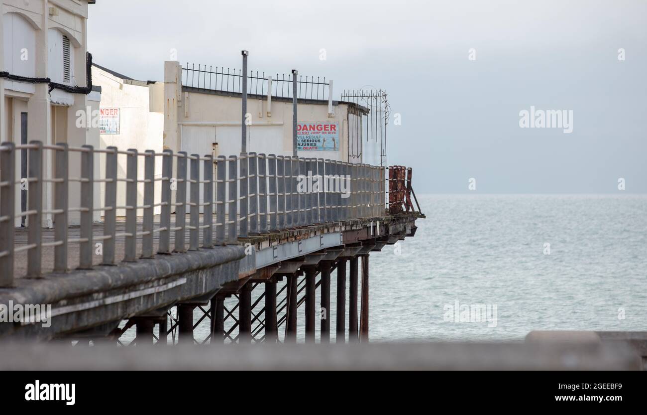 Side view of the pier of Bognor Regis seen in August 2021 Stock Photo ...