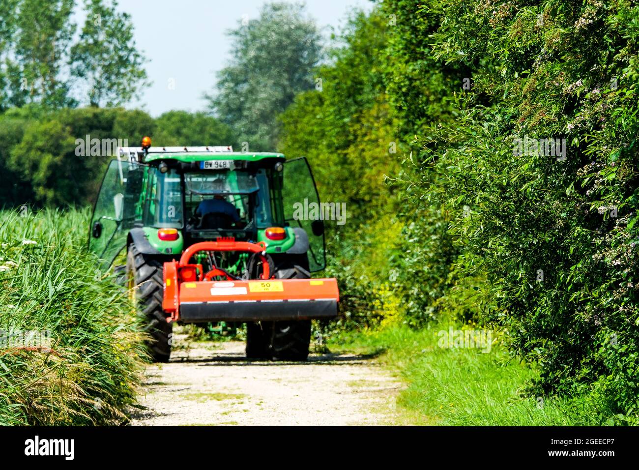 Hedges maintenance, The Swamp - Le Marais, Le Grand Vey, Manche ...