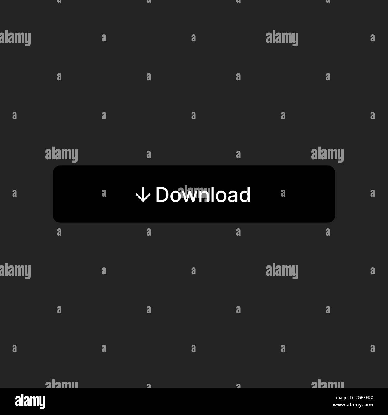 Black Download Button on Transparent Background. Vector illustration ...