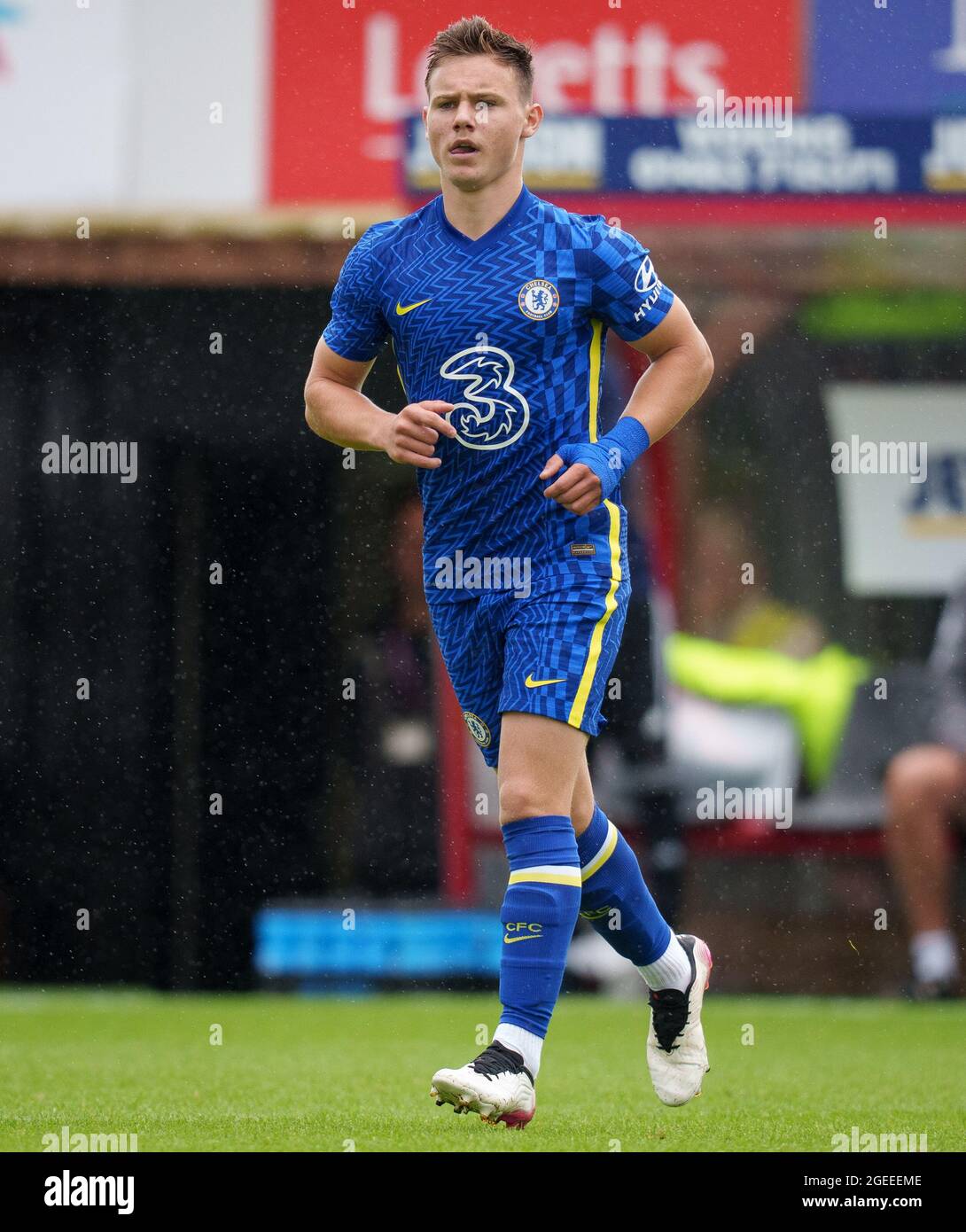 Woking, UK. 31st July, 2021. Jayden Wareham of Chelsea U23 during the ...