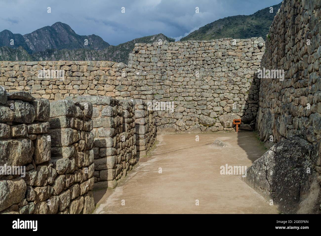 Preserved buildings at Machu Picchu ruins, Peru Stock Photo - Alamy