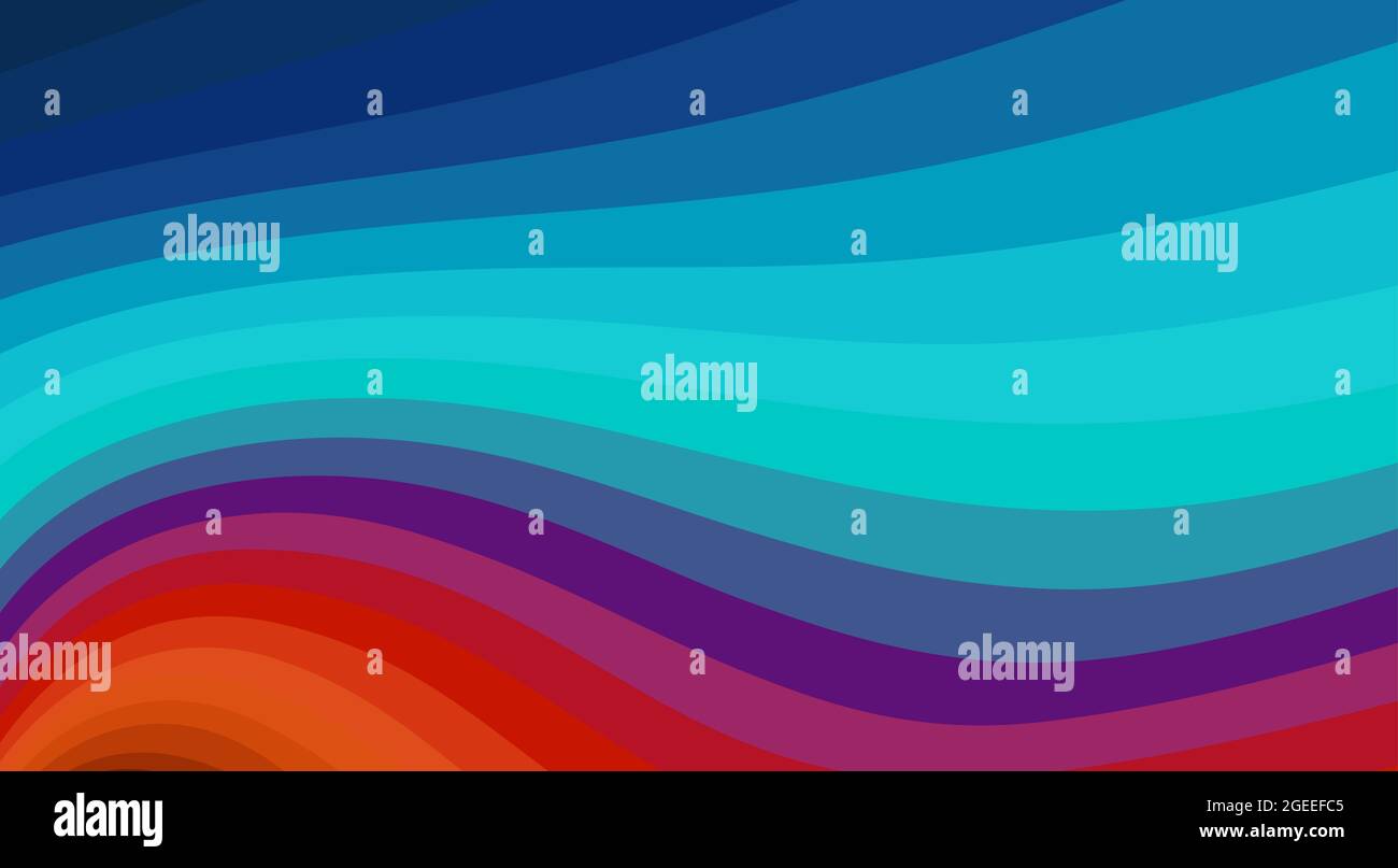 Abstract striped background with color wavy lines. Decorative raster ...