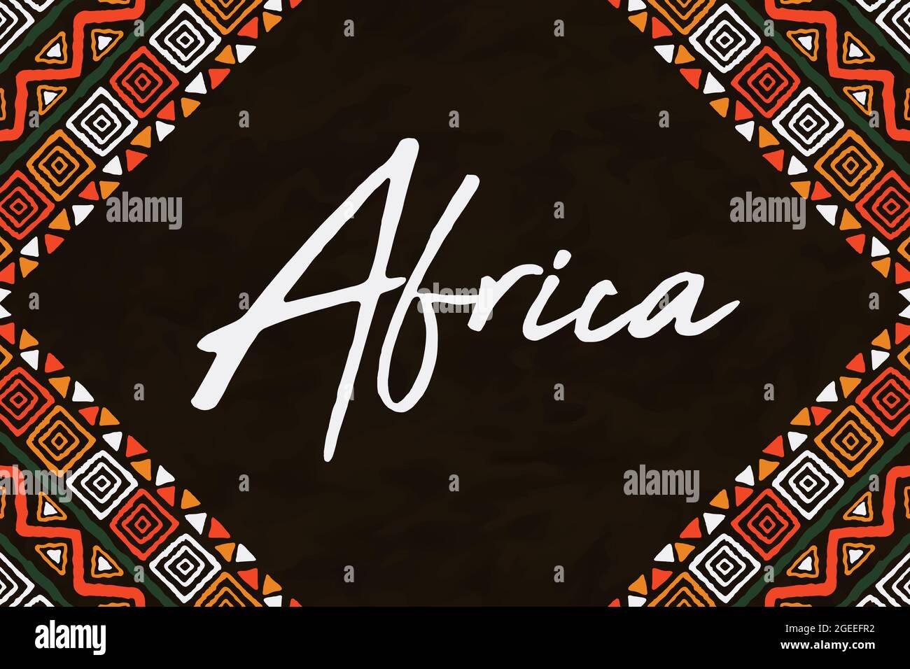Africa text quote background illustration concept. Colorful hand drawn ...