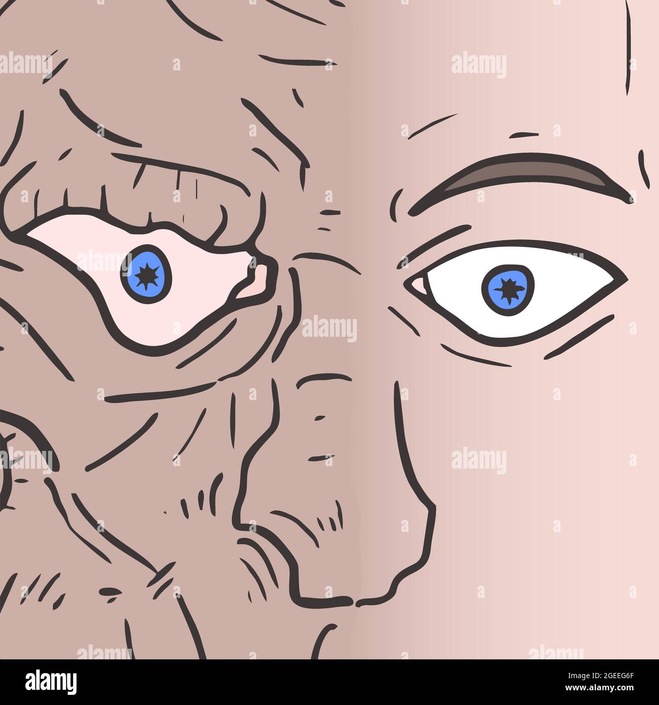 Monster face man Stock Vector Image & Art - Alamy