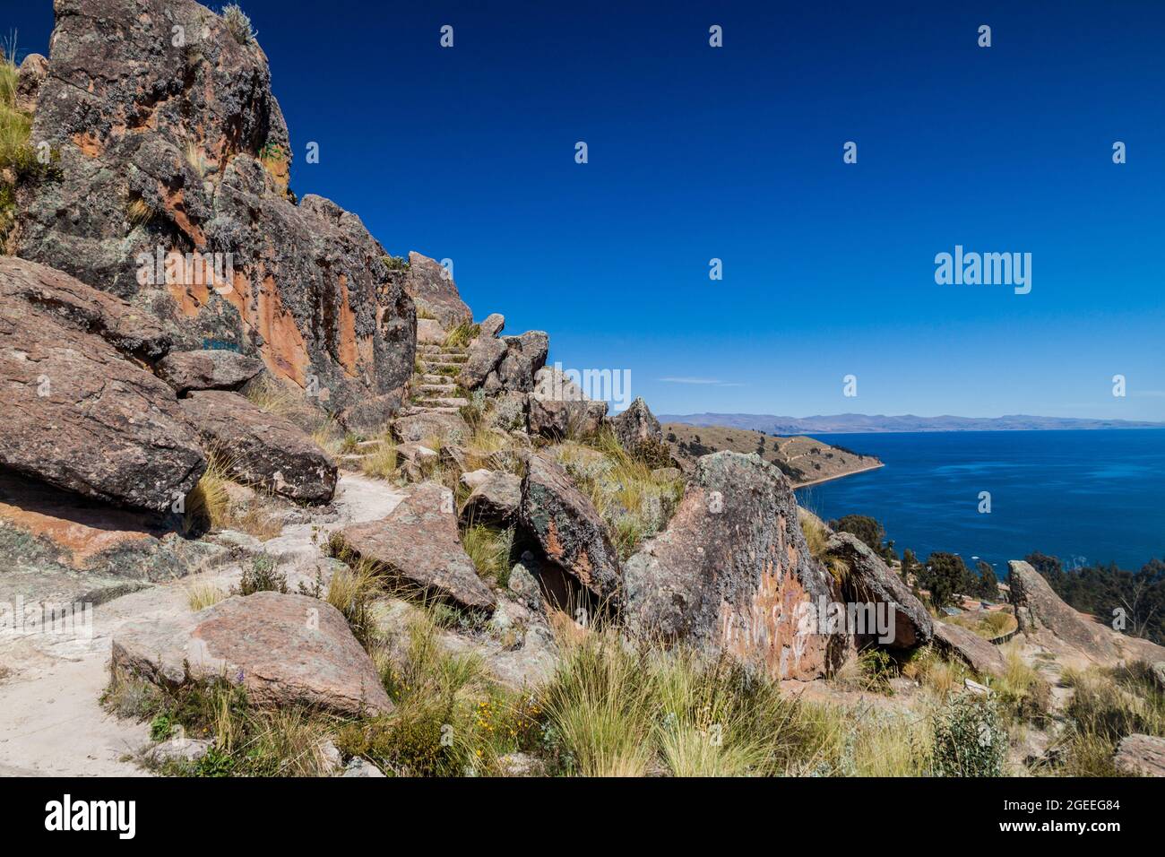 Rugged rocks at Horca del Inca, ancient astronomical observatory in ...