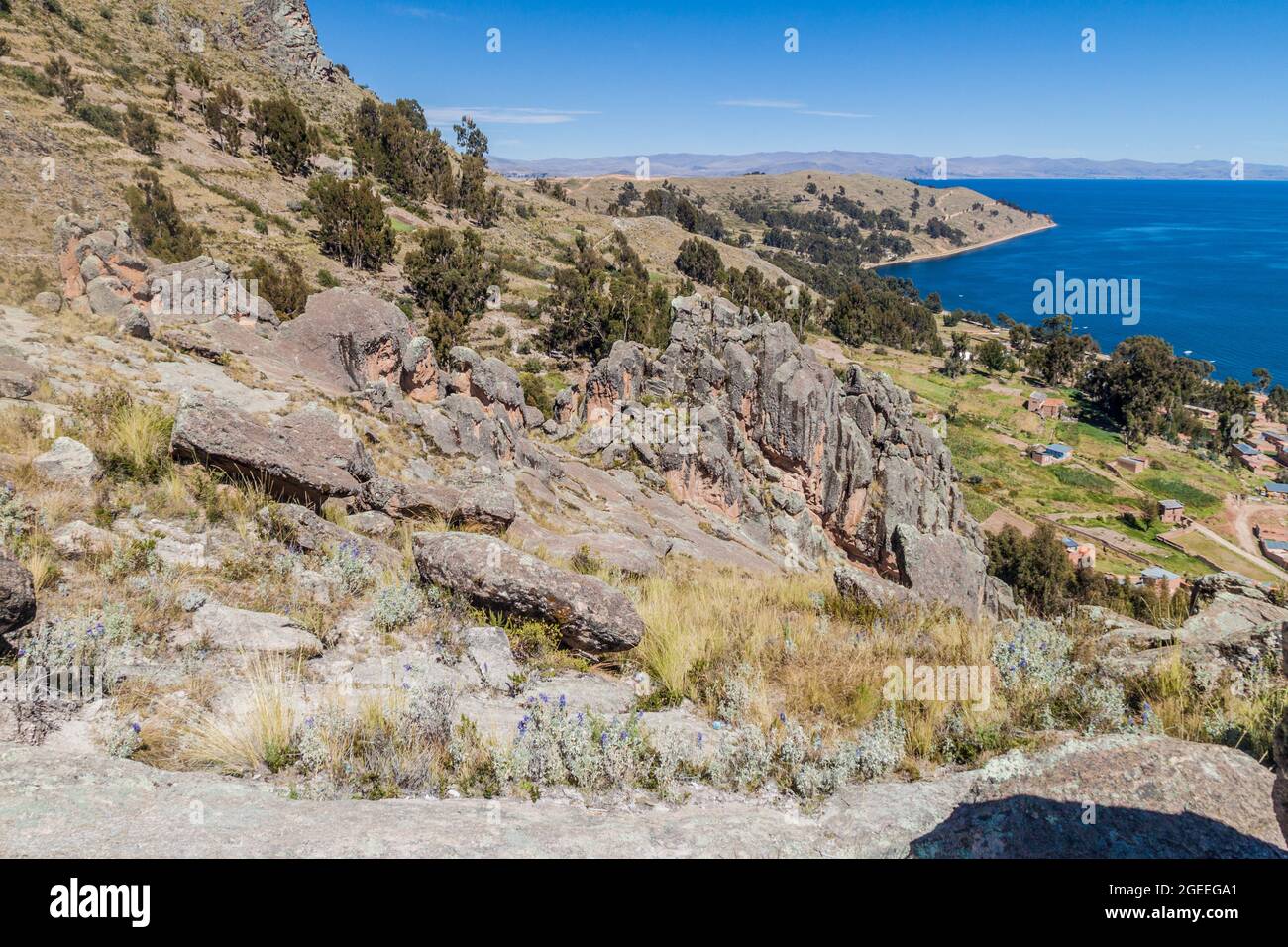 Rugged rocks at Horca del Inca, ancient astronomical observatory in ...