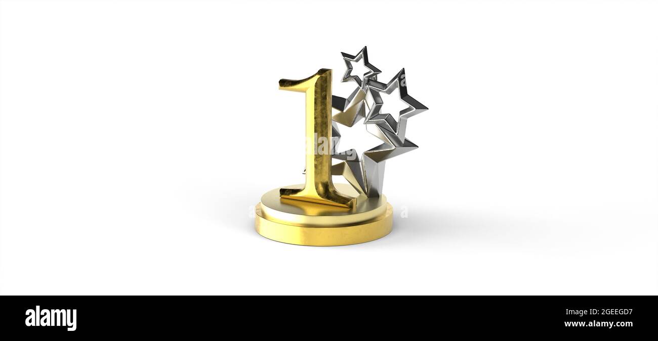 First-place award isolated on a white background Stock Photo - Alamy