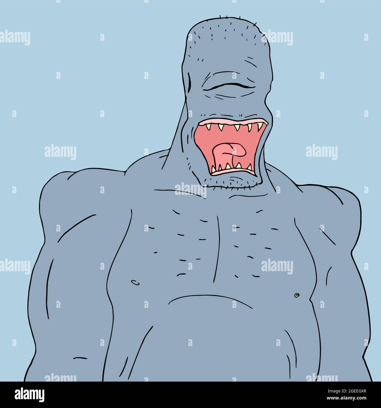 ugly ogre draw Stock Vector Image & Art - Alamy