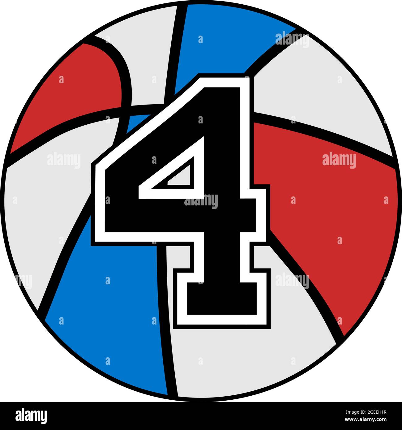 Number 4 basketball player Stock Vector Images - Alamy