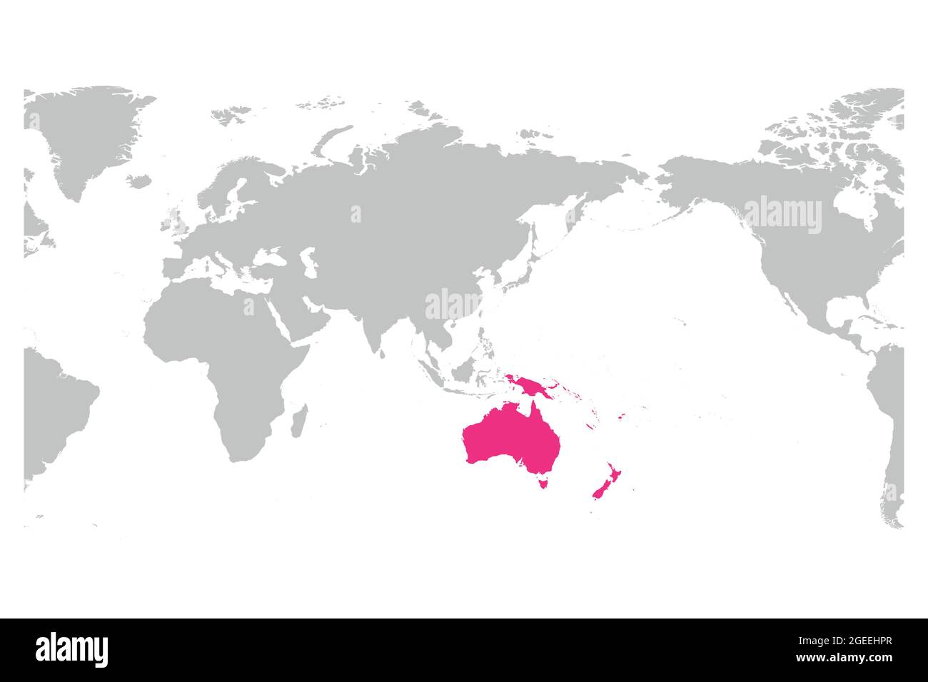 Oceania On World Map