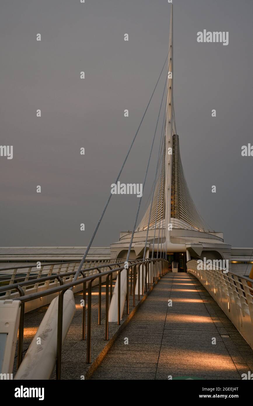 The Quadracci Pavilion, created by Santiago Calatrava, of the Milwaukee ...