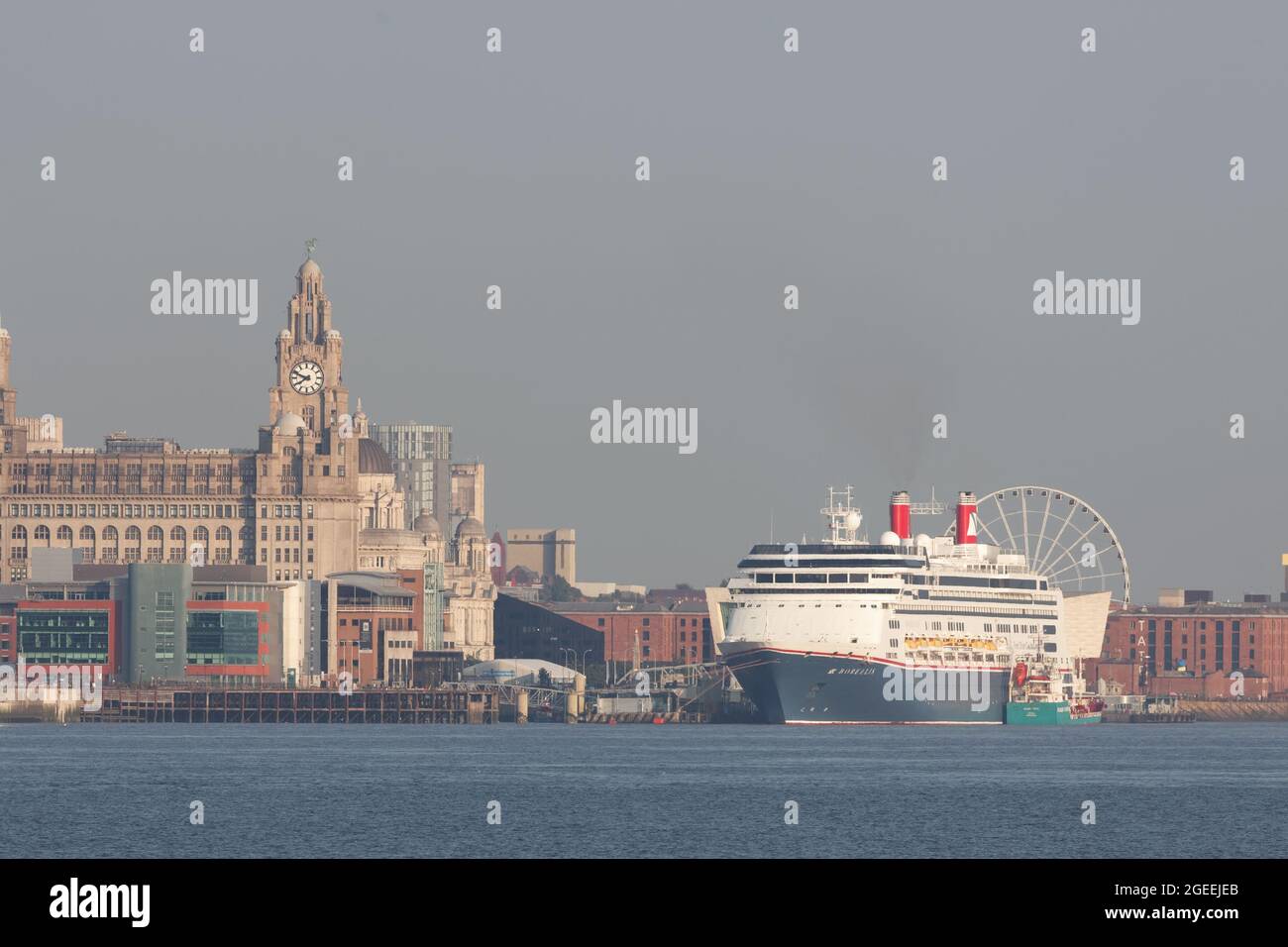 Fred Olsen cruise ship Borealis at Liverpool Cruise Terminal with the ...