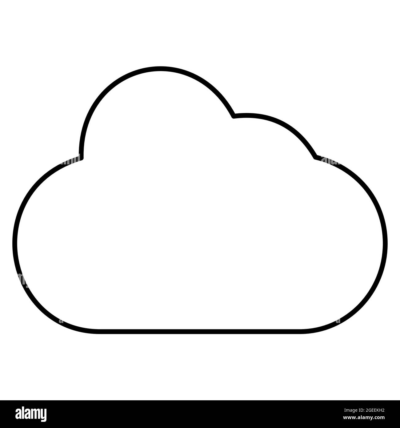 Icon Vector of Cloud - Line Style - simple illustration. Editable ...
