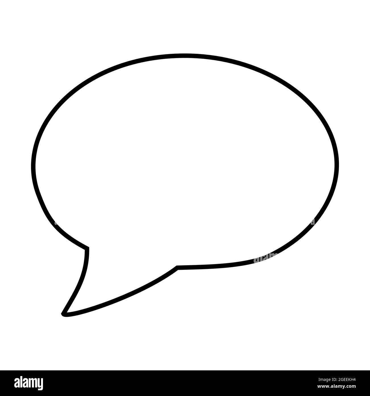 Set Icon Single Message Bubble - Line Style - simple illustration ...