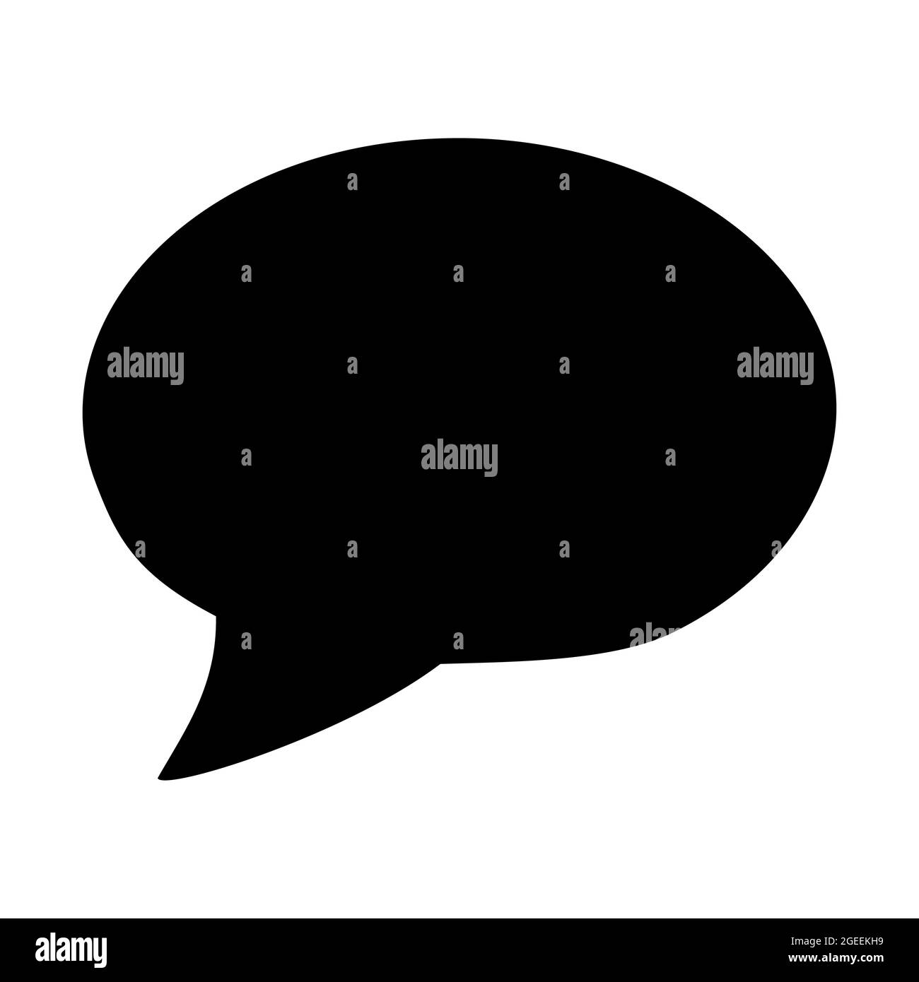 Icon Vector of Single Message Bubble - Glyph Style - simple ...