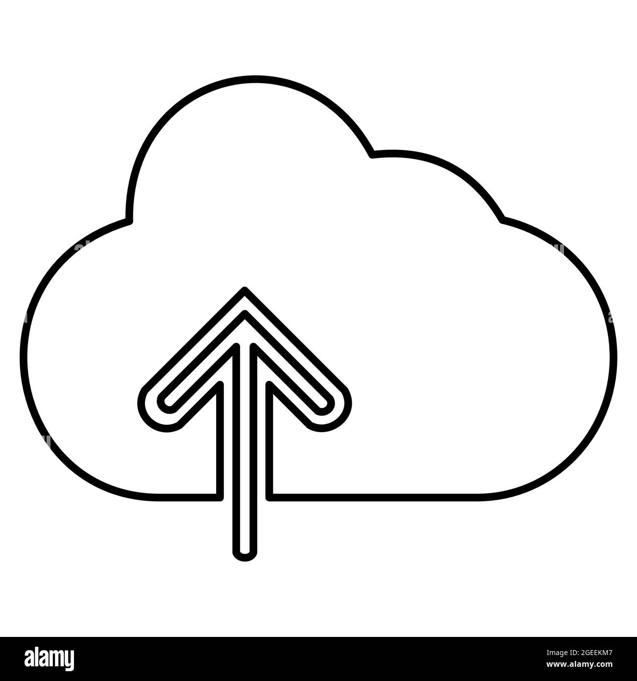 Icon Vector of Cloud with upward arrow - Line Style - simple ...