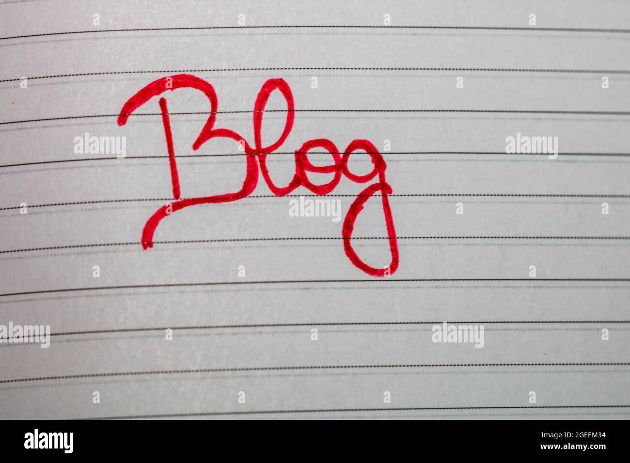 Handwritten notes on white note paper Stock Photo - Alamy