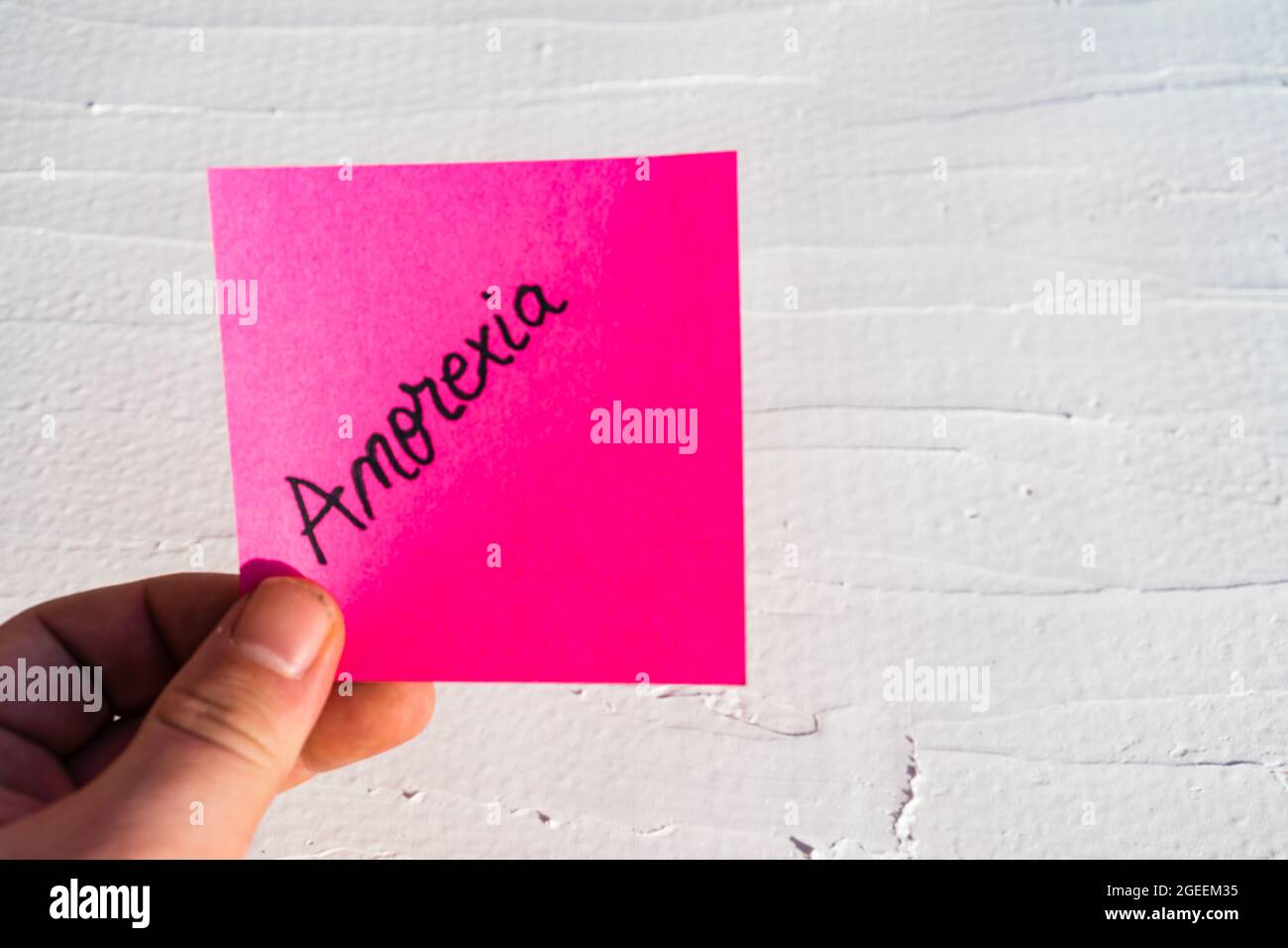Handwritten notes on white note paper Stock Photo - Alamy