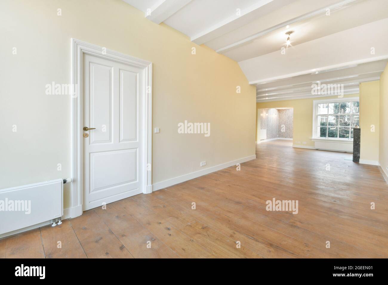 Beautiful modern interior design for an empty room in natural colors ...