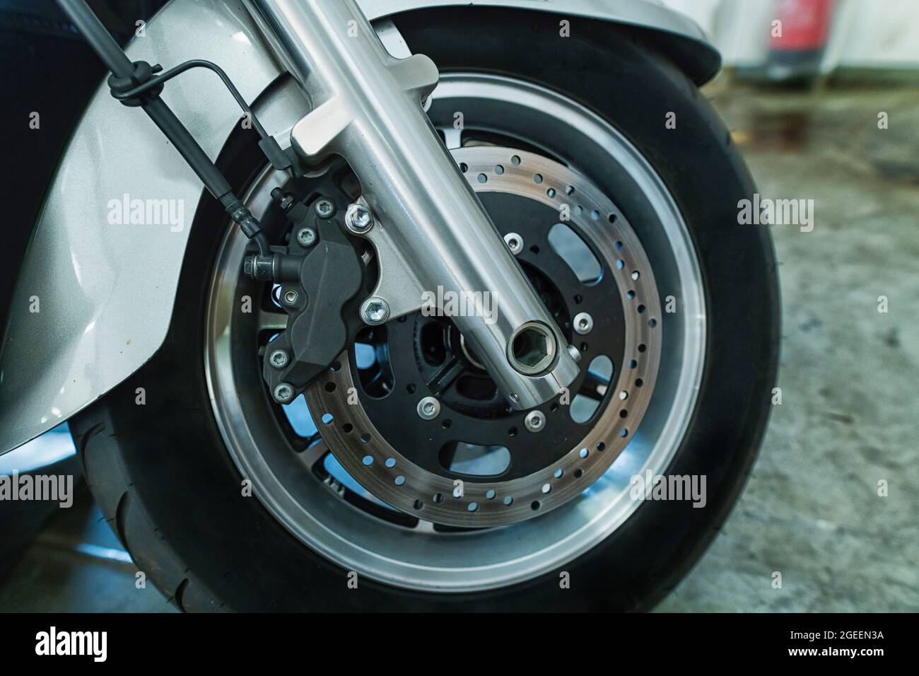 Front wheel suspension hi-res stock photography and images - Alamy