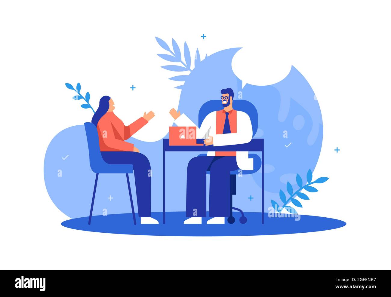 Woman health doctor office Stock Vector Images - Alamy