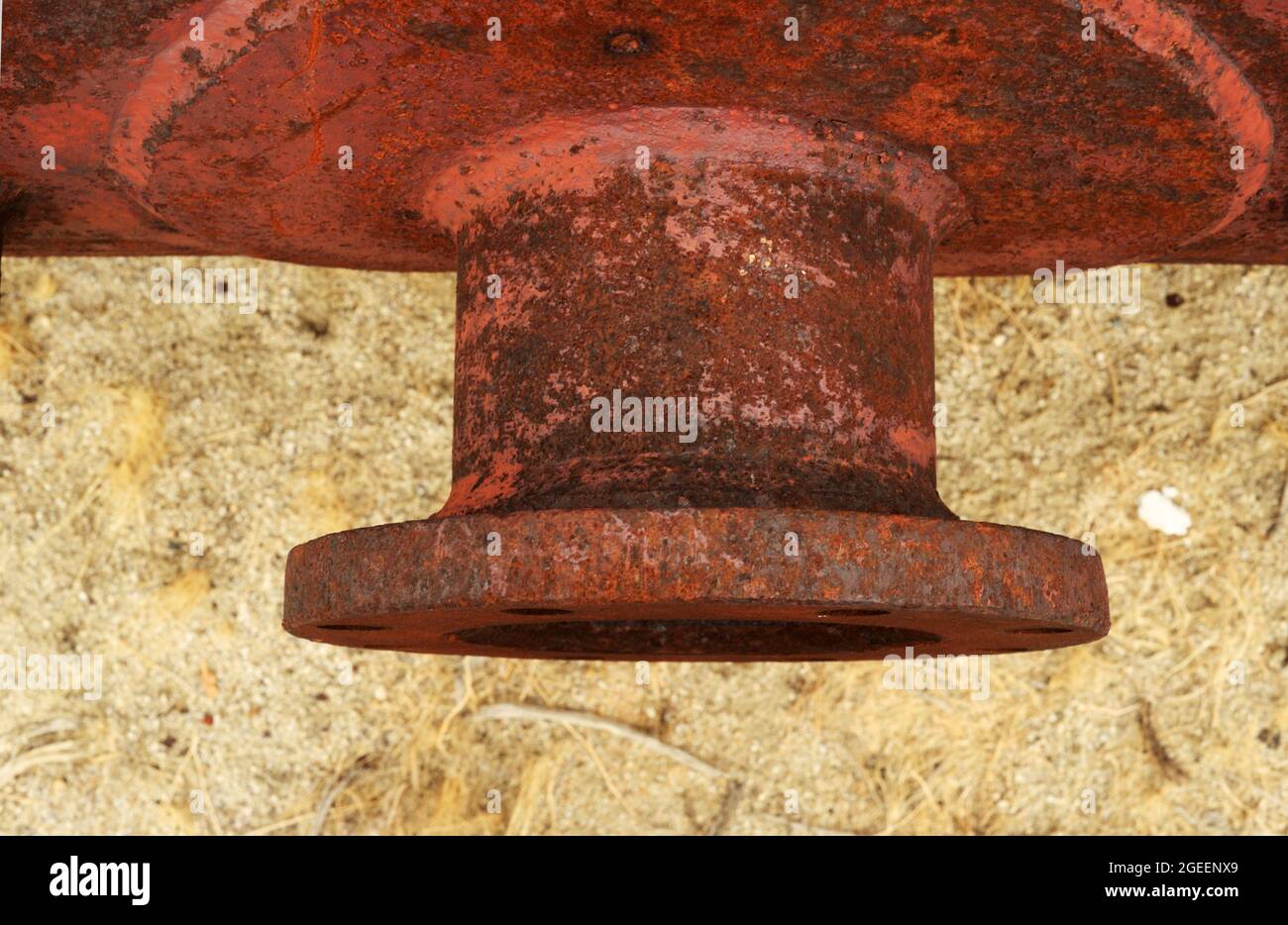 Abstract close up detail of old, worn rusty, used metal objects related ...