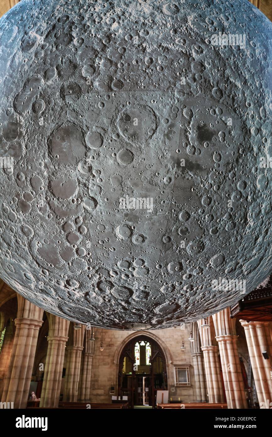 London, UK. 19 August 2021. Installation Museum of the Moon by Luke ...