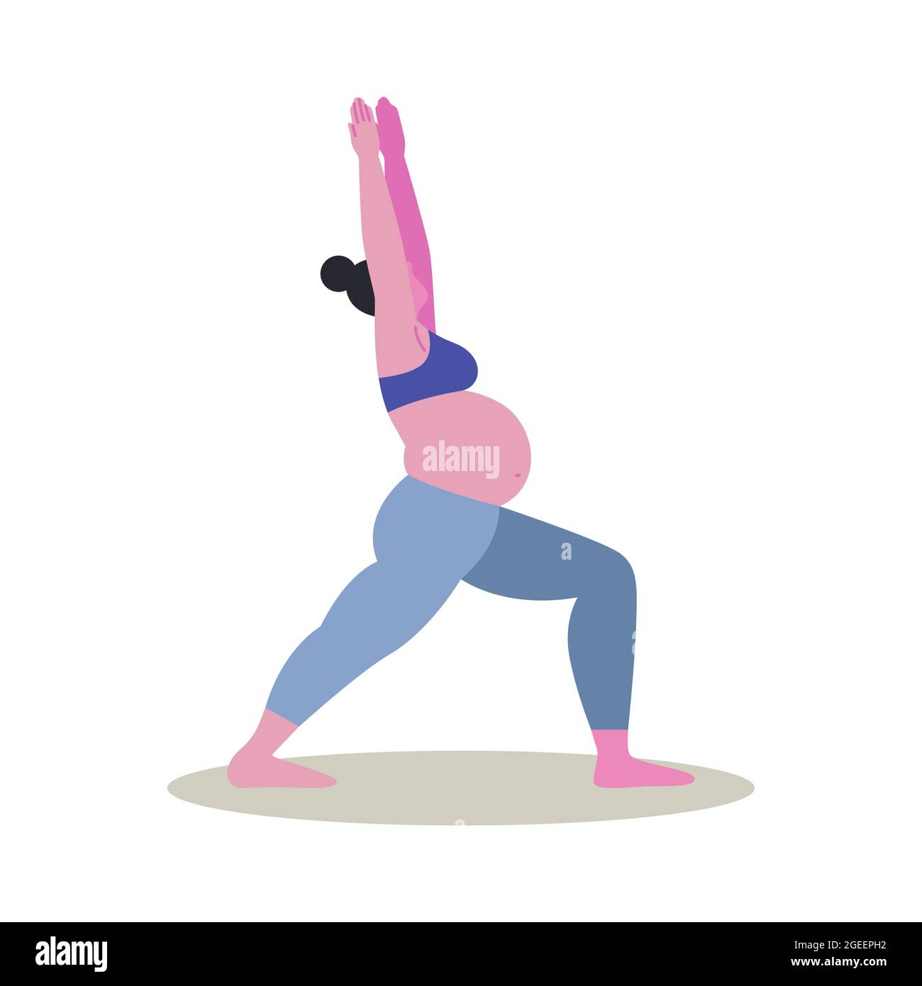 Pregnant exercise vector cartoon hi-res stock photography and images ...