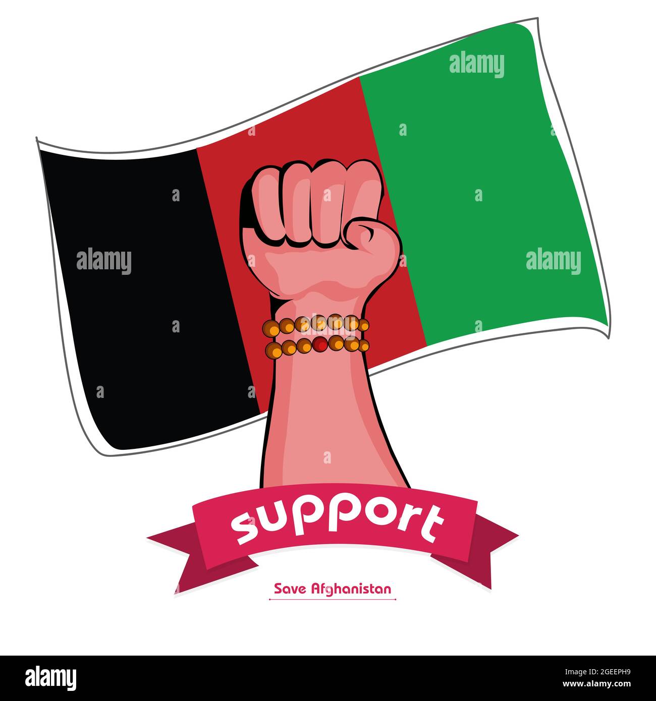 Human hand-up revolution - vector illustration concept save Kabul. Safe ...