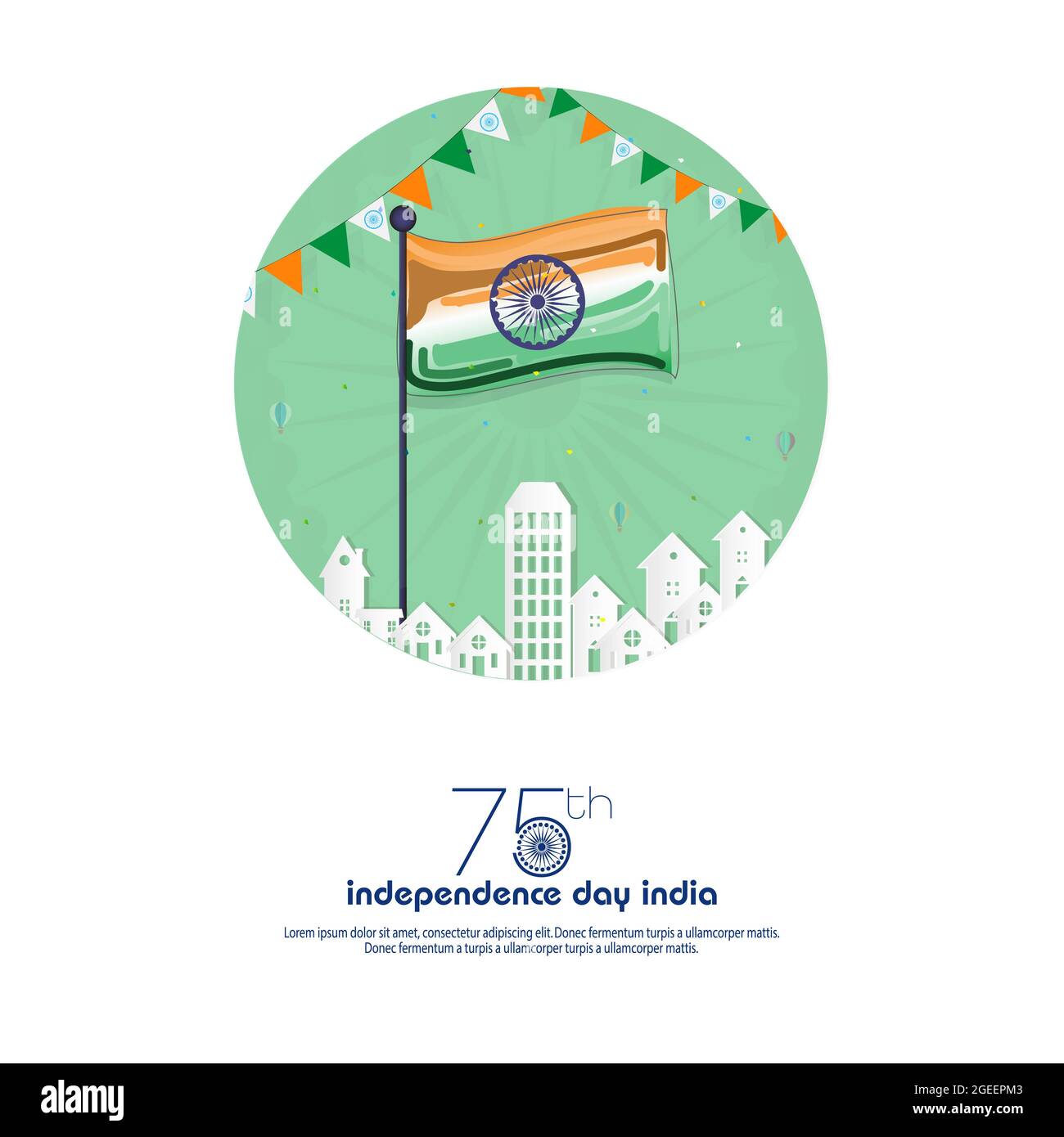 Vector illustration of 75th Happy Independence Day India Backgrounds ...