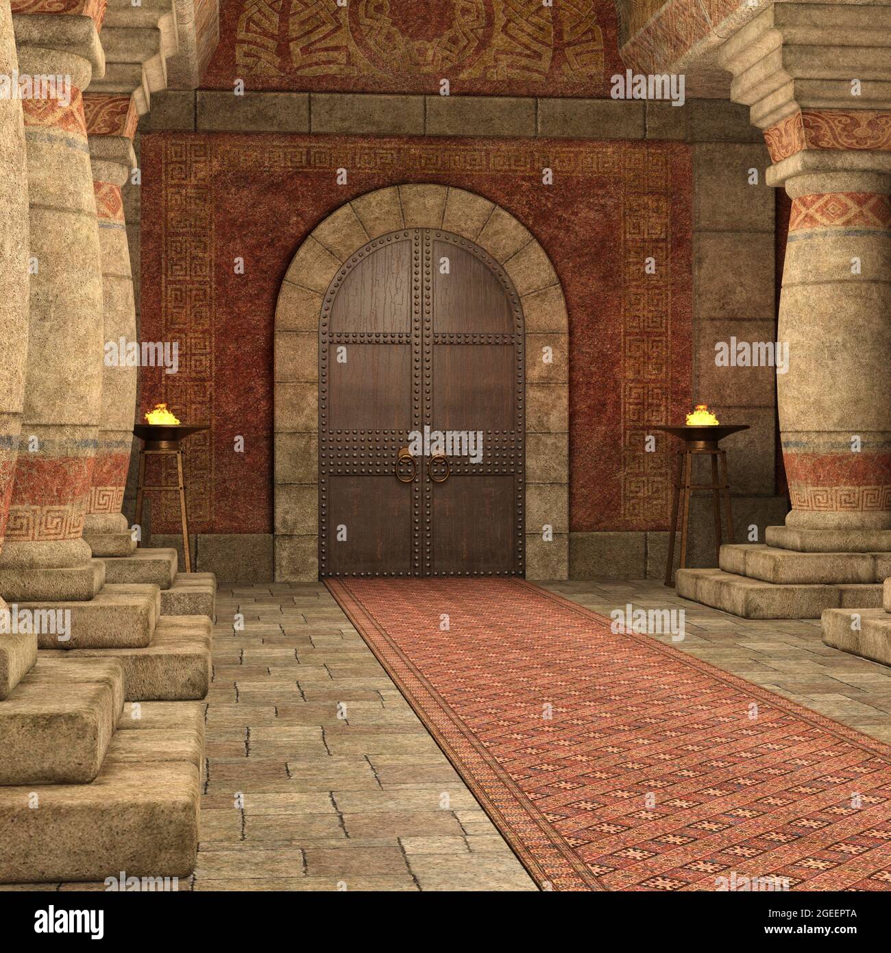 Temple Interior Background