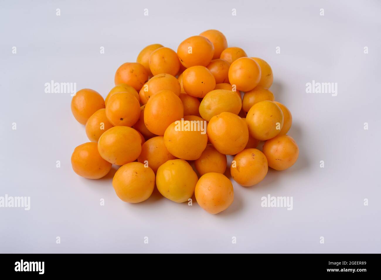 Caja Brazilian fruit on white background Stock Photo - Alamy