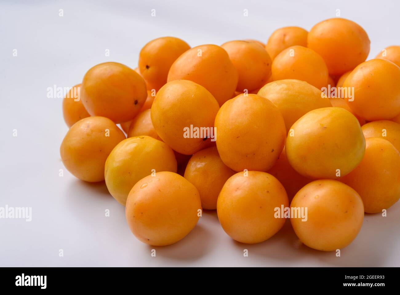 Caja Brazilian fruit on white background Stock Photo - Alamy