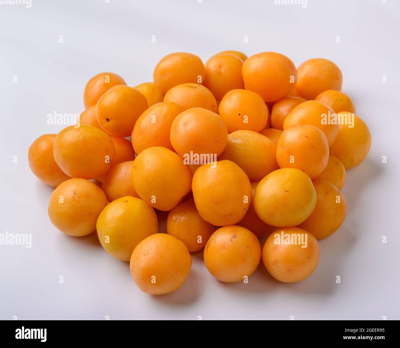 Caja Brazilian fruit on white background Stock Photo - Alamy