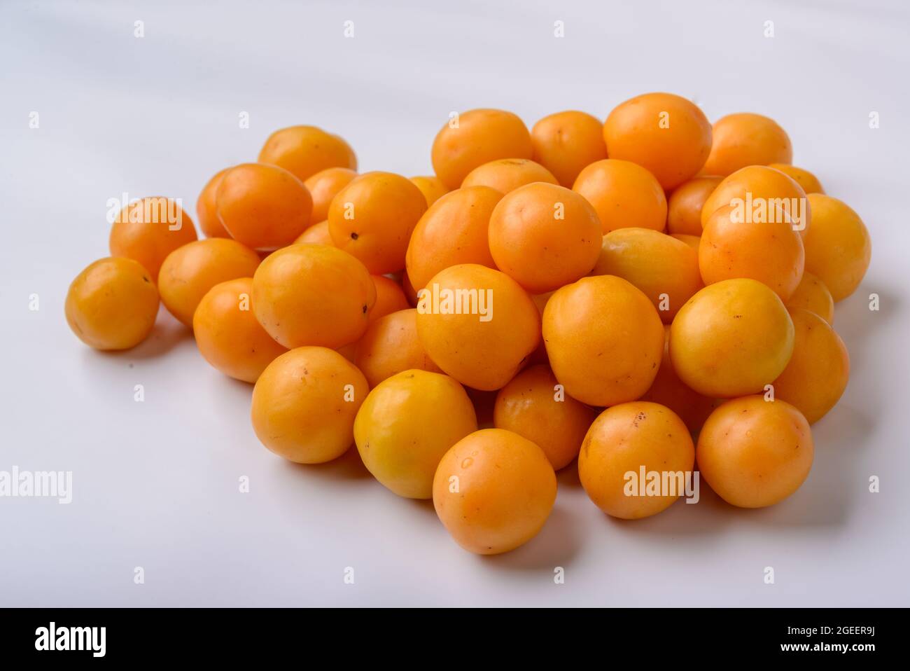 Caja Brazilian fruit on white background Stock Photo - Alamy