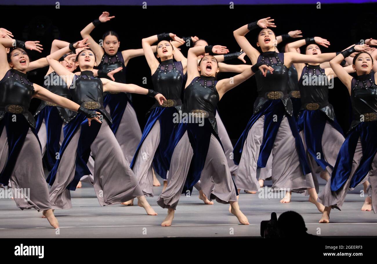 Yokohama, Japan. 19th Aug, 2021. Dance team members of Doshisha Kori ...
