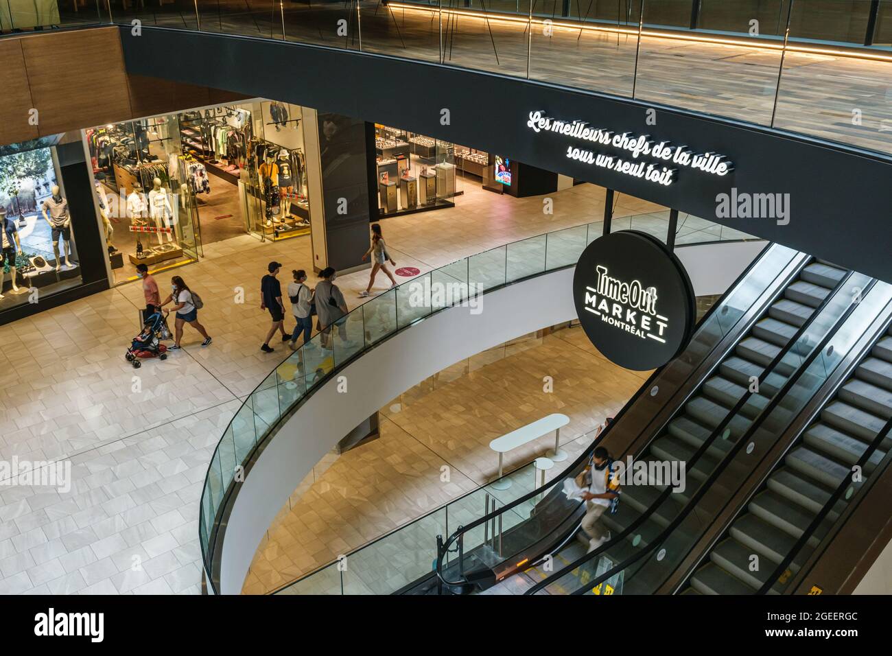 Montreal, CA - 17 July 2021: Time Out Market food hall in Centre Eaton ...
