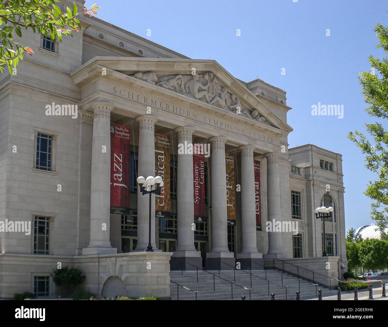Nashville, TN, USA - June 18, 2007: Downtown. Closeup of front in Roman ...