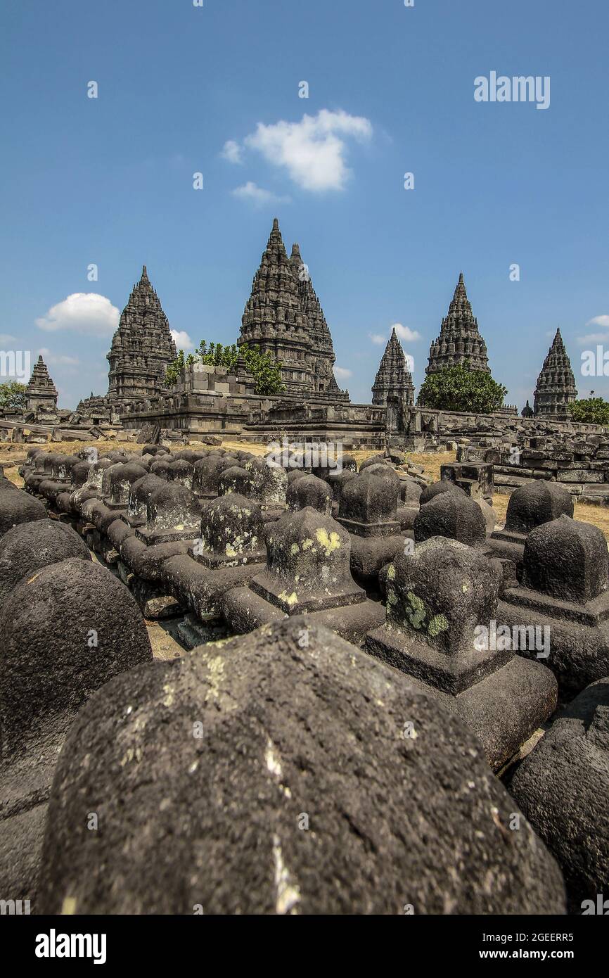 View of Prambanan Temple in Indonesia Stock Photo - Alamy