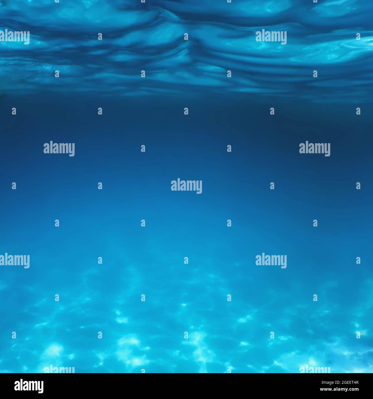 Underwater Blue Ocean, Sandy sea bottom Underwater background Stock ...