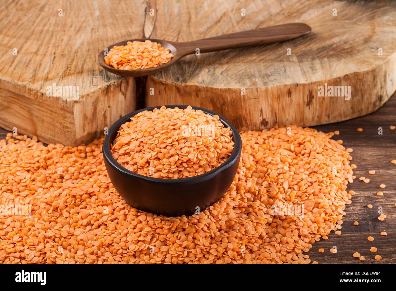 Very Healthy Food; Raw Peeled Red Lentils Stock Photo - Alamy