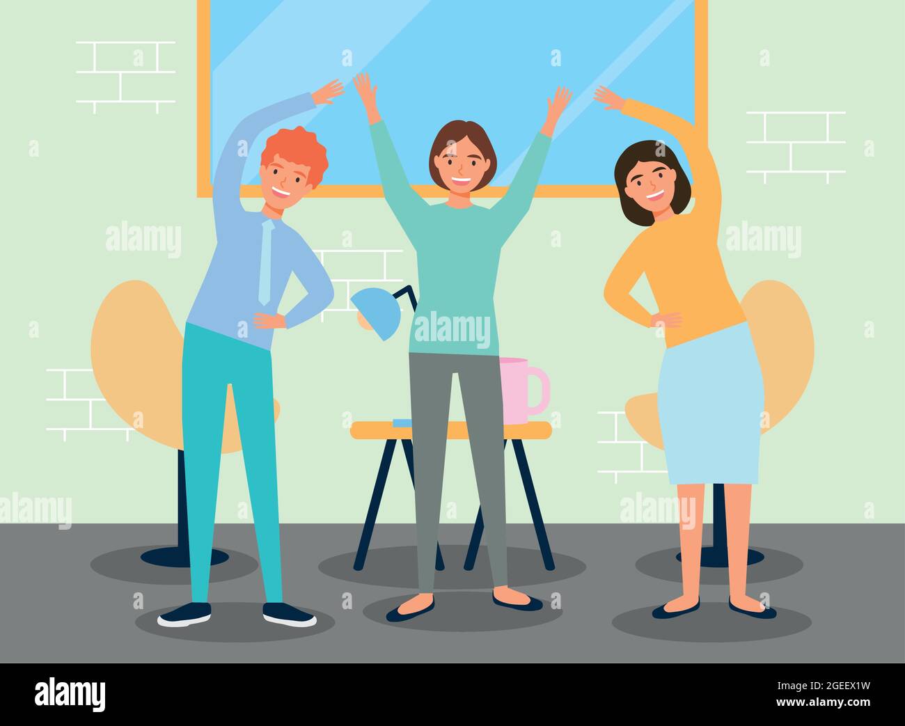 Employee breaks Stock Vector Images - Alamy